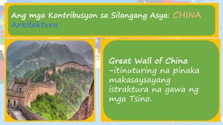 Mga Kontribusyon ng Silangan at timog silangang asya.pptx