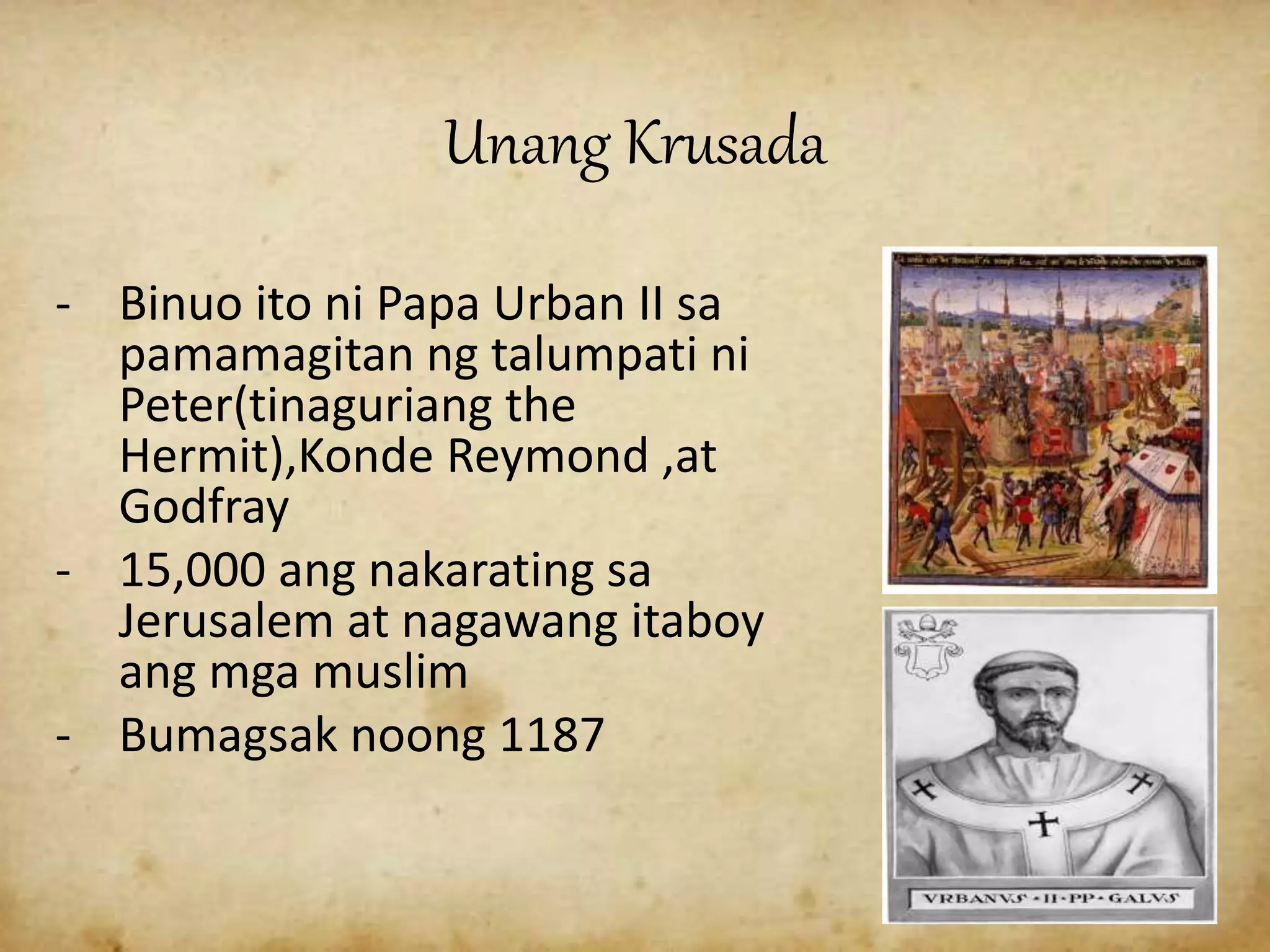 Mga krusada (unang pangkat) | PPTX