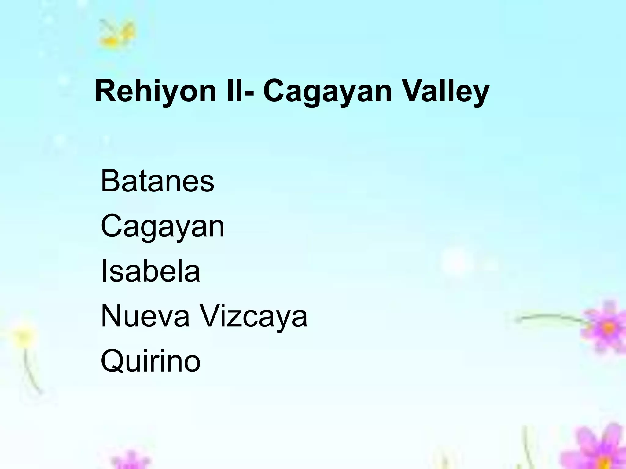 Mga lalawigan sa bawat rehiyon | PPTX