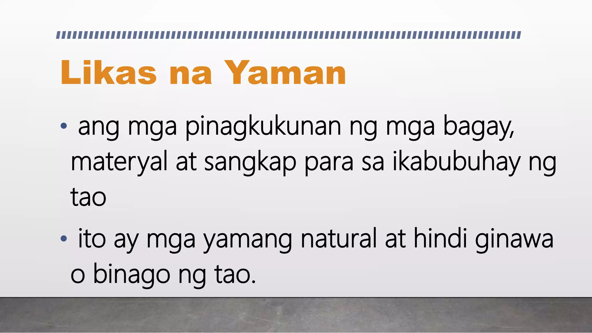Mga Likas na Yaman at Produkto sa Aking Komunidad | PPTX