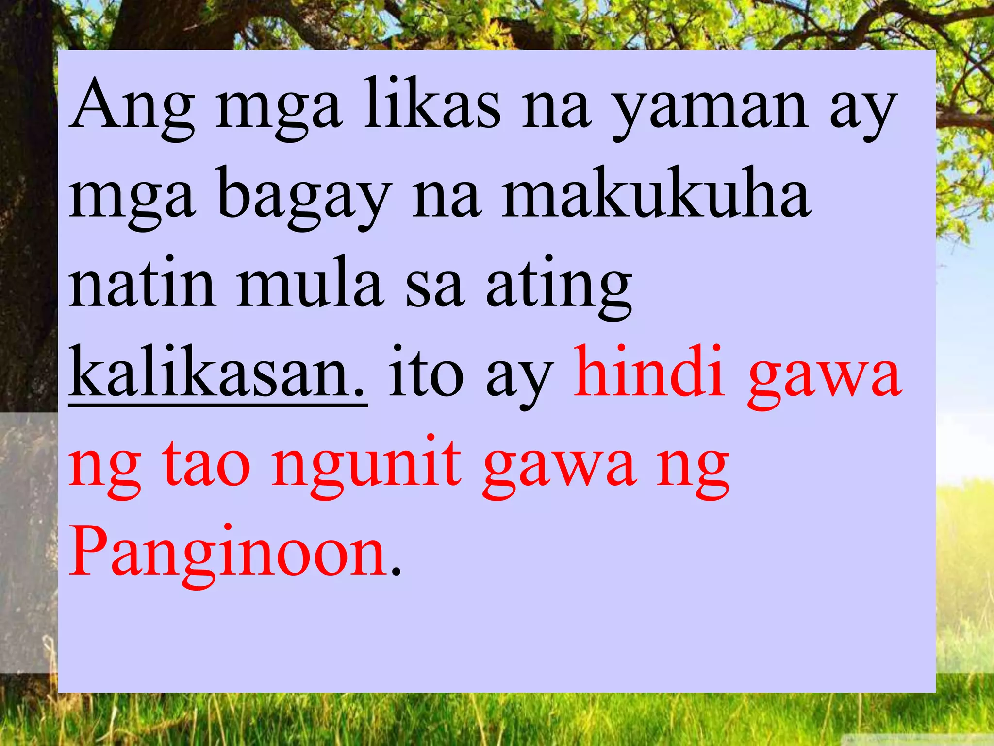 Mga likas na yaman | PPTX