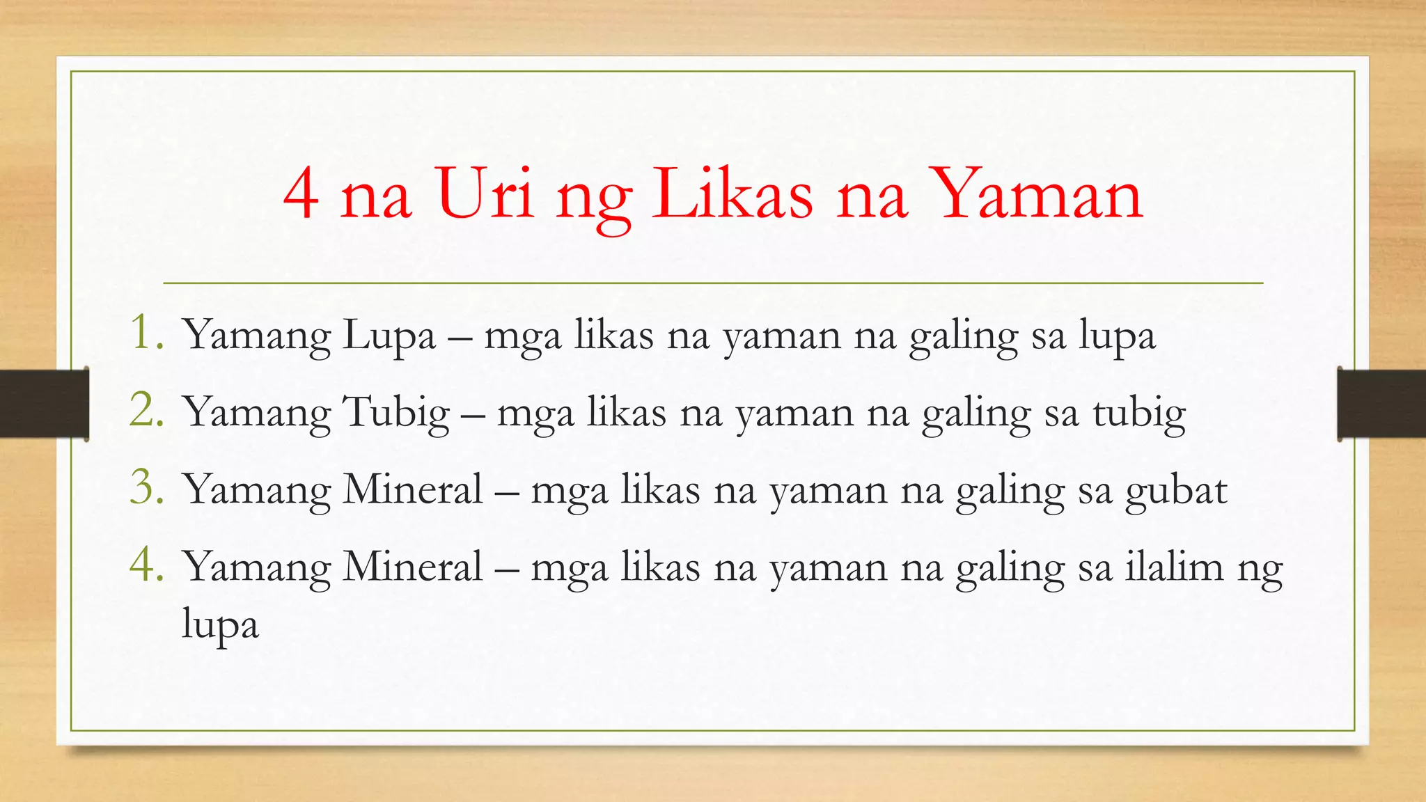 Mga likas na yaman ng mga lalawigan sa rehiyon | PDF