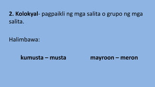 Mga Iba't ibang lingo Filipino 8 - Copy.pptx