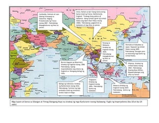 Mga lupain at bansa sa Silangan at Timog Silangang Asya na sinakop ng ...