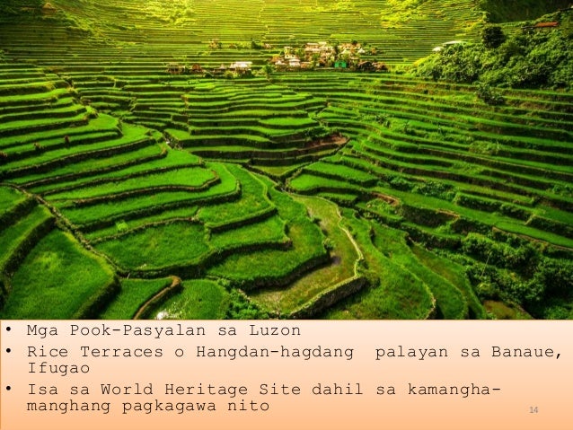 Mga magagandang tanawin at pook pasyalan bilang yamang likas