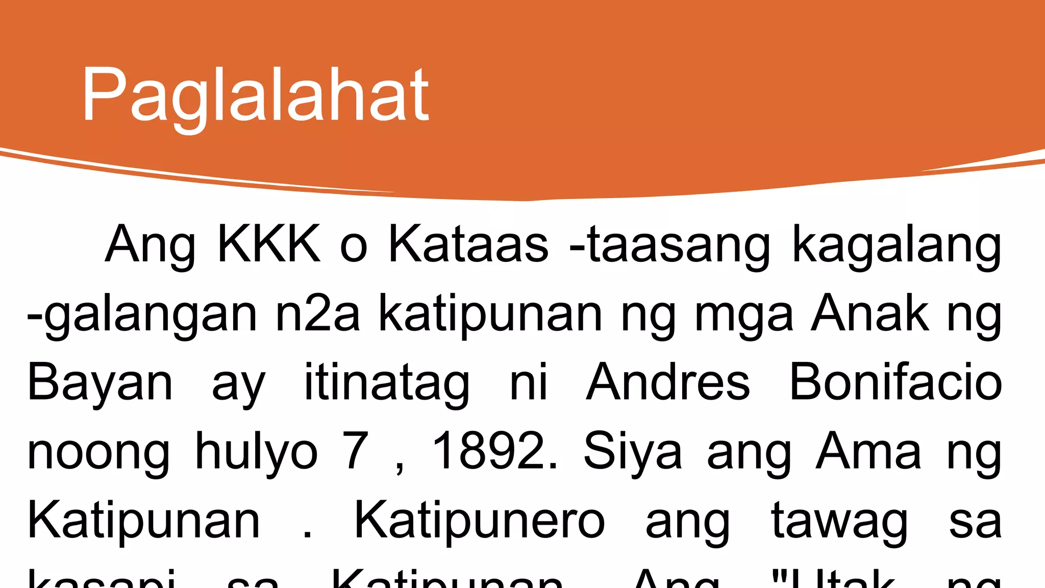 Mga Mahalagang Detalye sa Pagkatatag ng KATIPUNAN.pptx