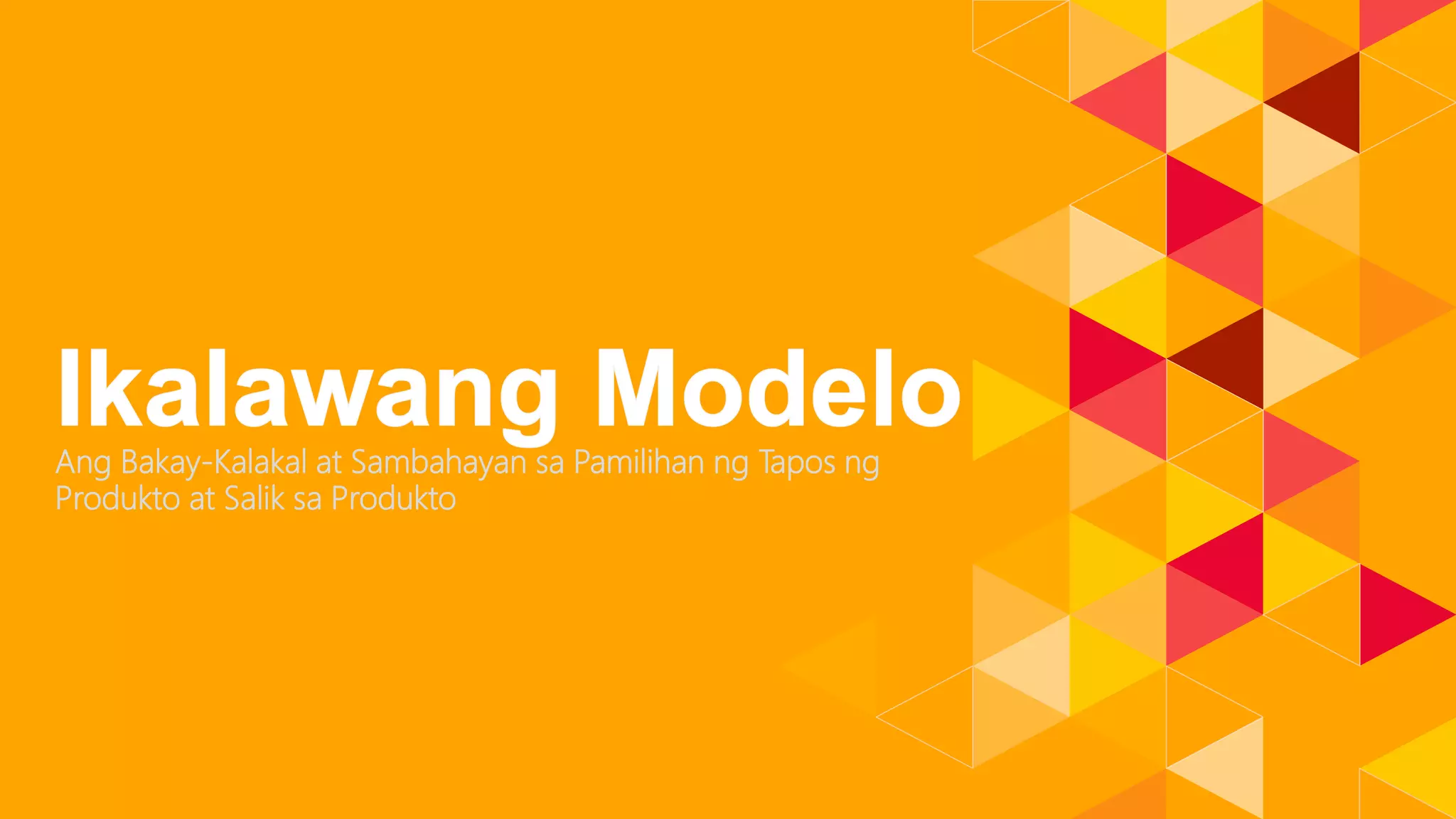 Mga Modelo Ng Pambansang Ekonomiya | PPTX