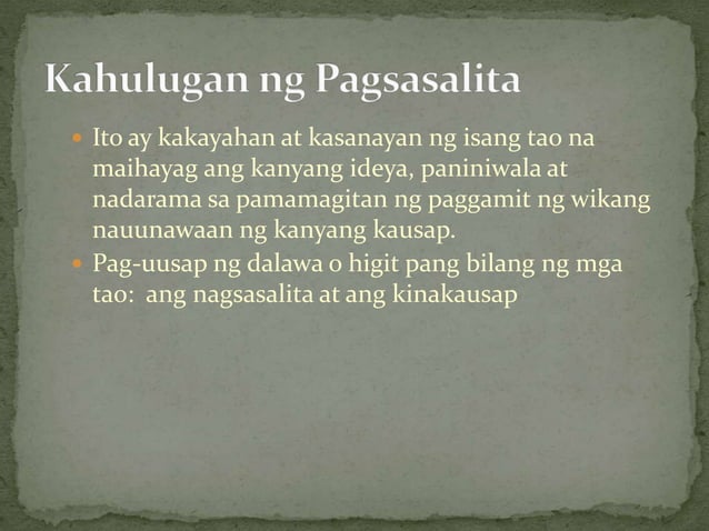 Mga mungkahi sa epektibong pagsasalita | PPTX
