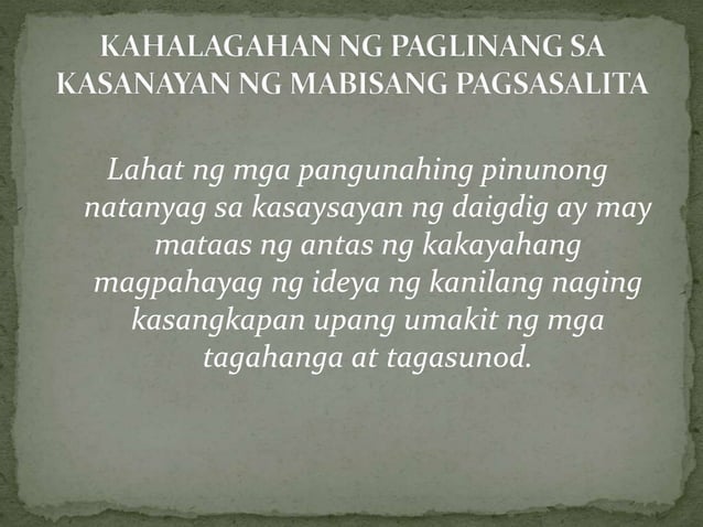 Mga mungkahi sa epektibong pagsasalita | PPTX