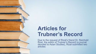 Mga Akda/Naisulat ni Dr. Jose Rizal | PPTX