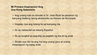 Mga Akda/Naisulat ni Dr. Jose Rizal | PPT