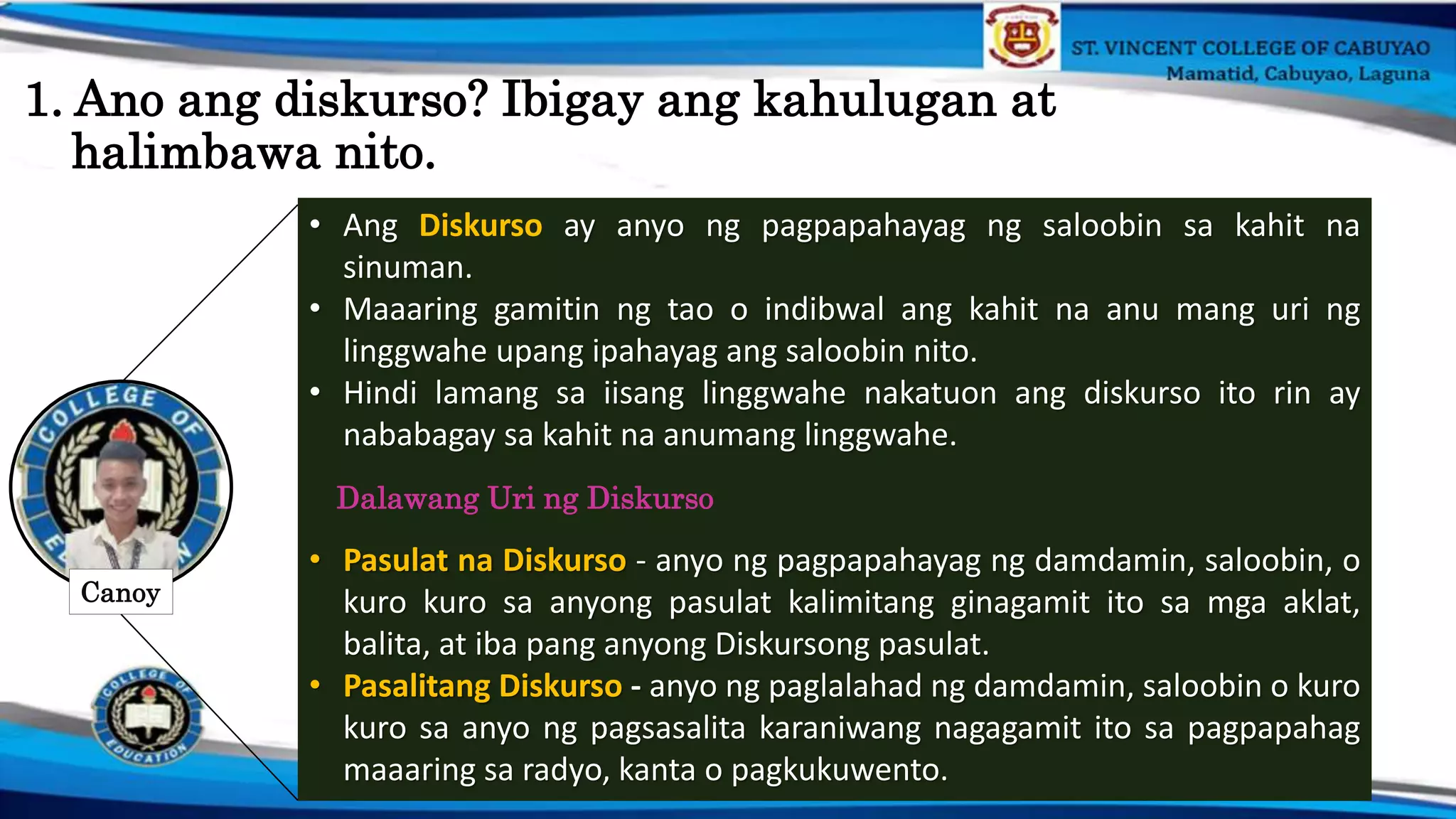 Mga Natatanging Diskurso Sa Wika at Panitikan | PPTX