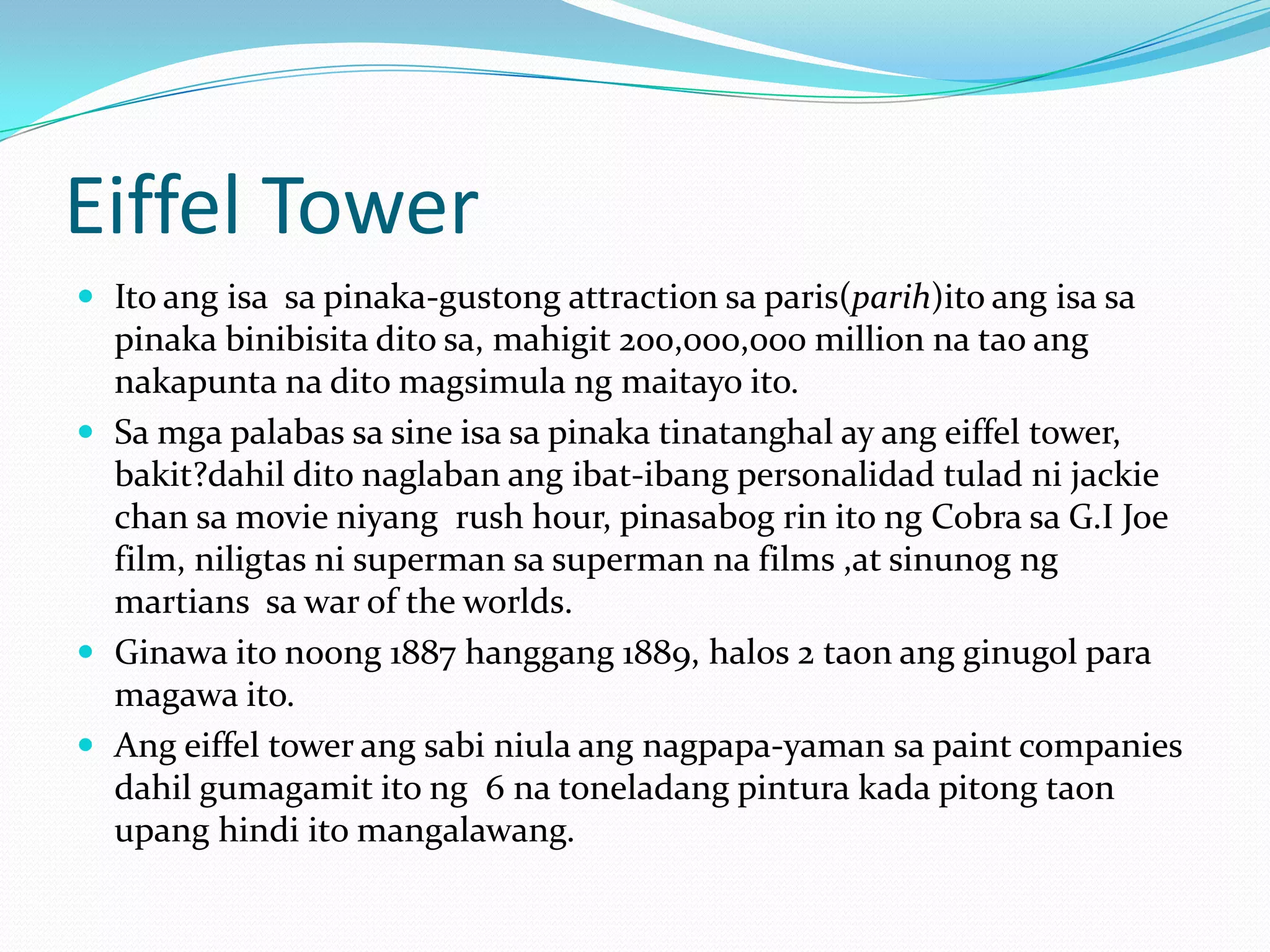 Mga natatanging lugar sa pransiya | PPTX