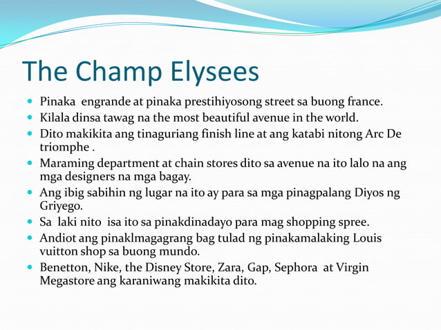 Mga natatanging lugar sa pransiya | PPT