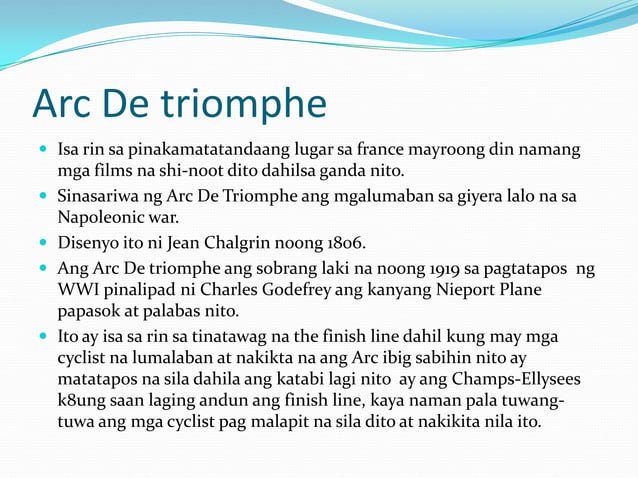 Mga natatanging lugar sa pransiya | PPT