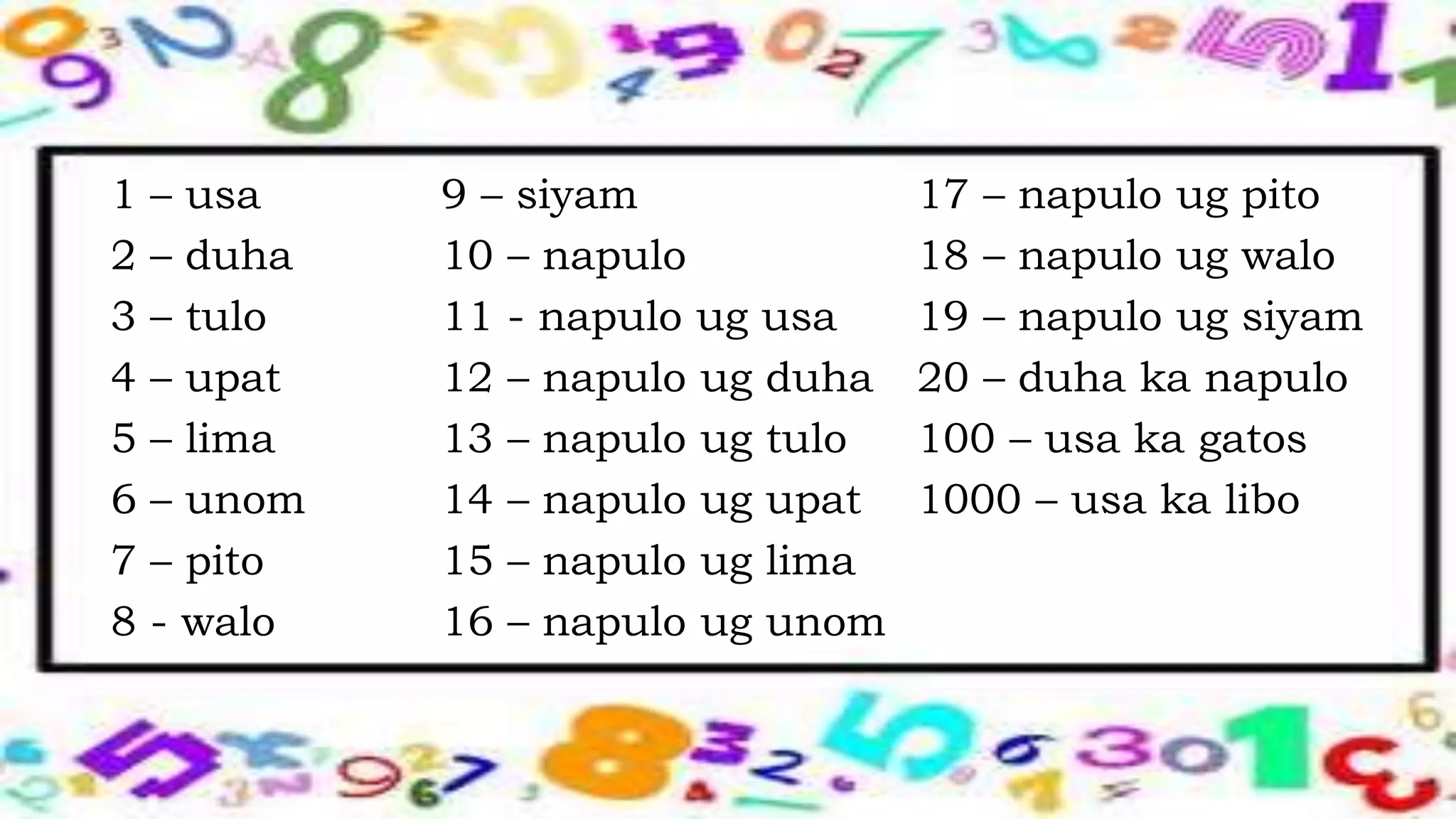 Mga numero | PPTX