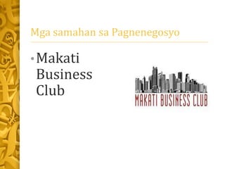 Mga organisasyon ng negosyo | PPTX