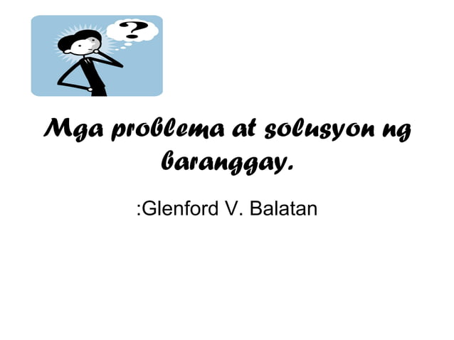 Mga problema at solusyon | PPT