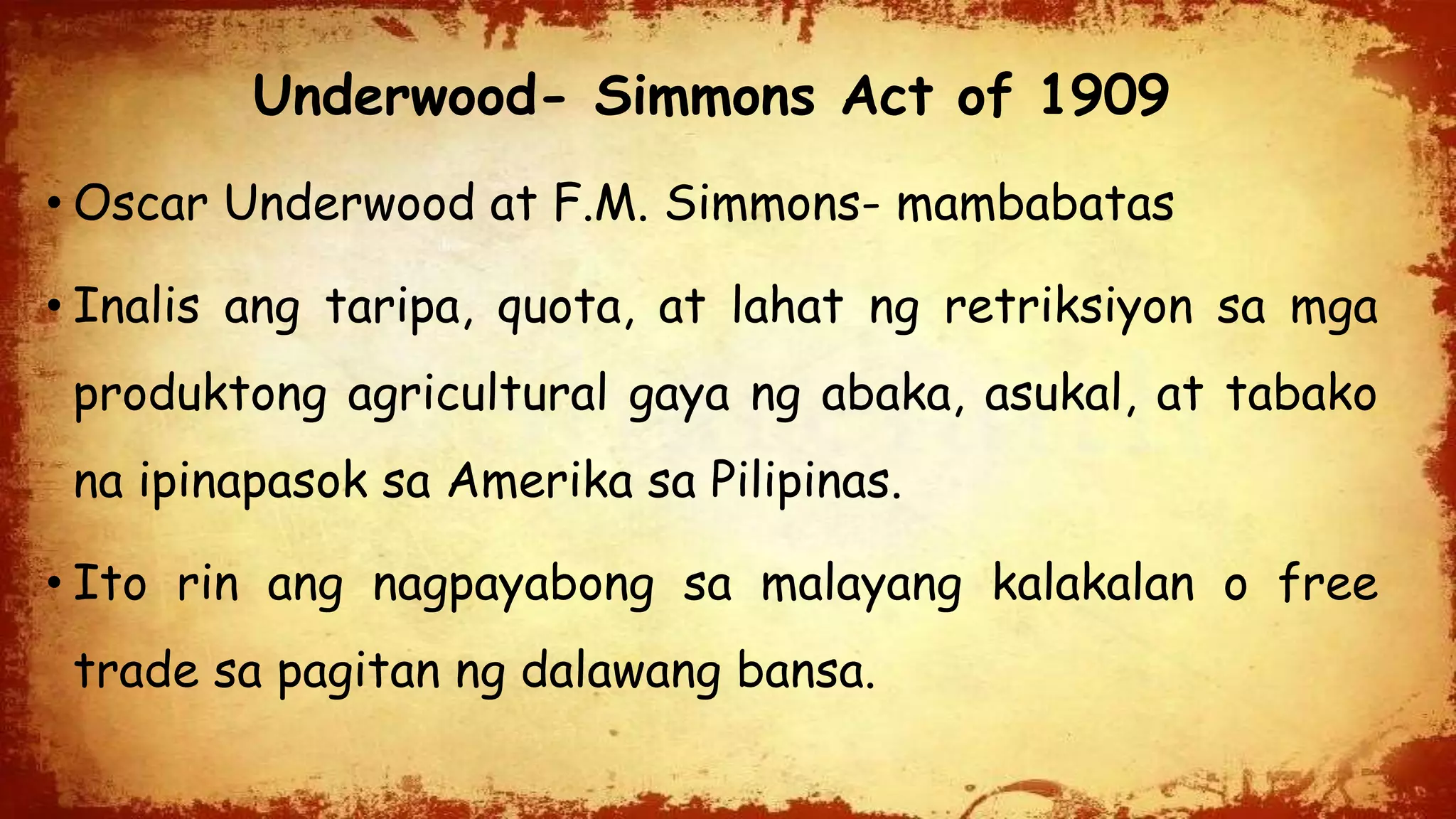Mga Pagbabagong Pang- ekonomiya sa Panahon ng Pananakop ng mga Amerikano | PPTX