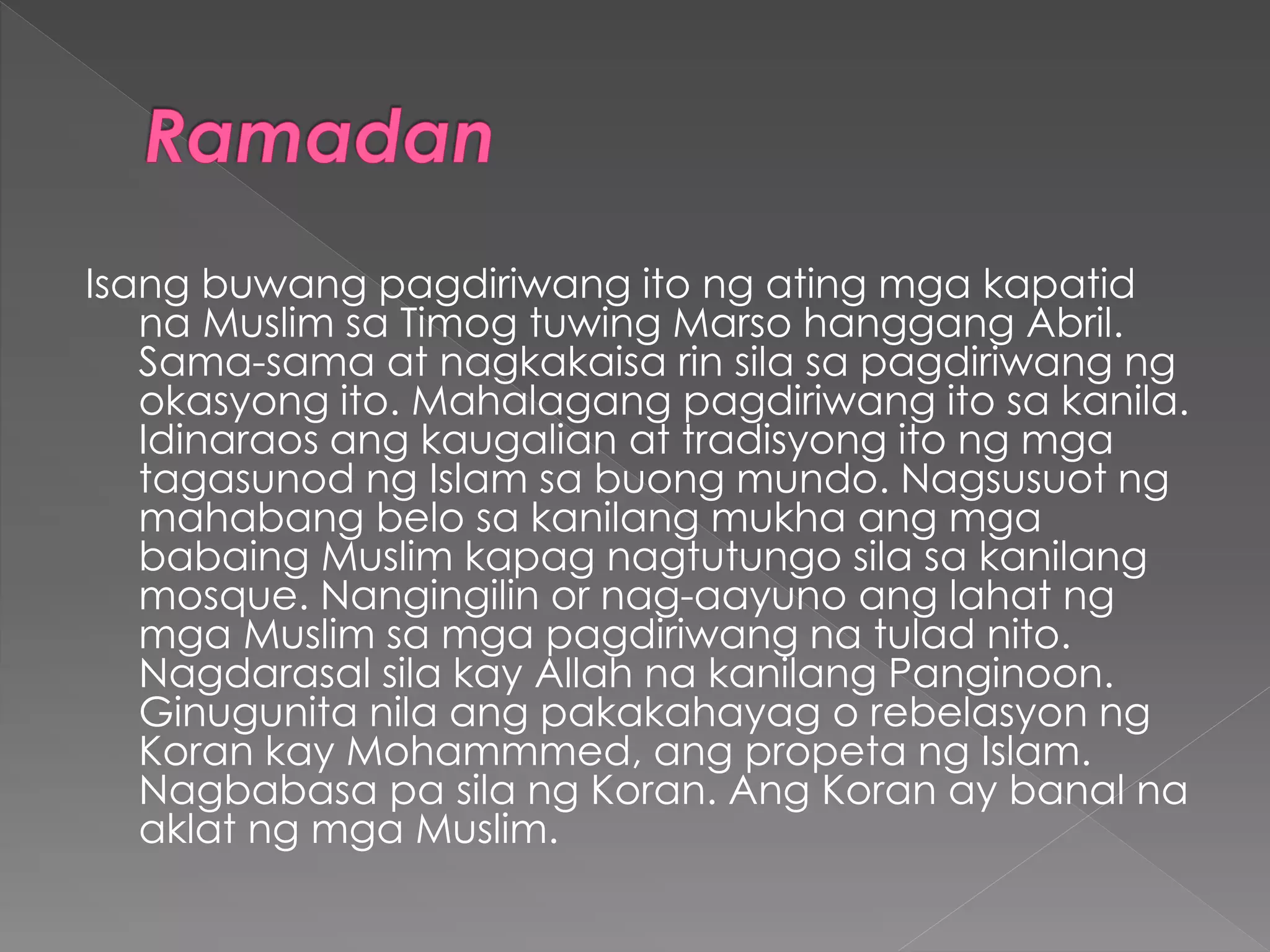 Mga Pagdiriwang sa Pilipinas | PPTX