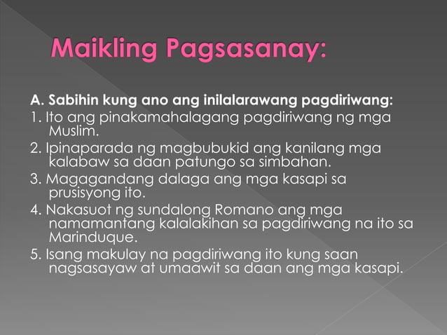 Mga Pagdiriwang sa Pilipinas | PPTX
