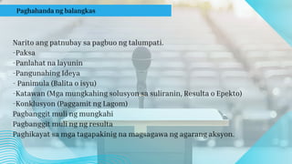 Mga pahahanda sa Sansysay at Tslumpsyihff | PDF