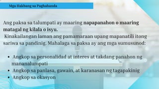 Mga pahahanda sa Sansysay at Tslumpsyihff | PDF