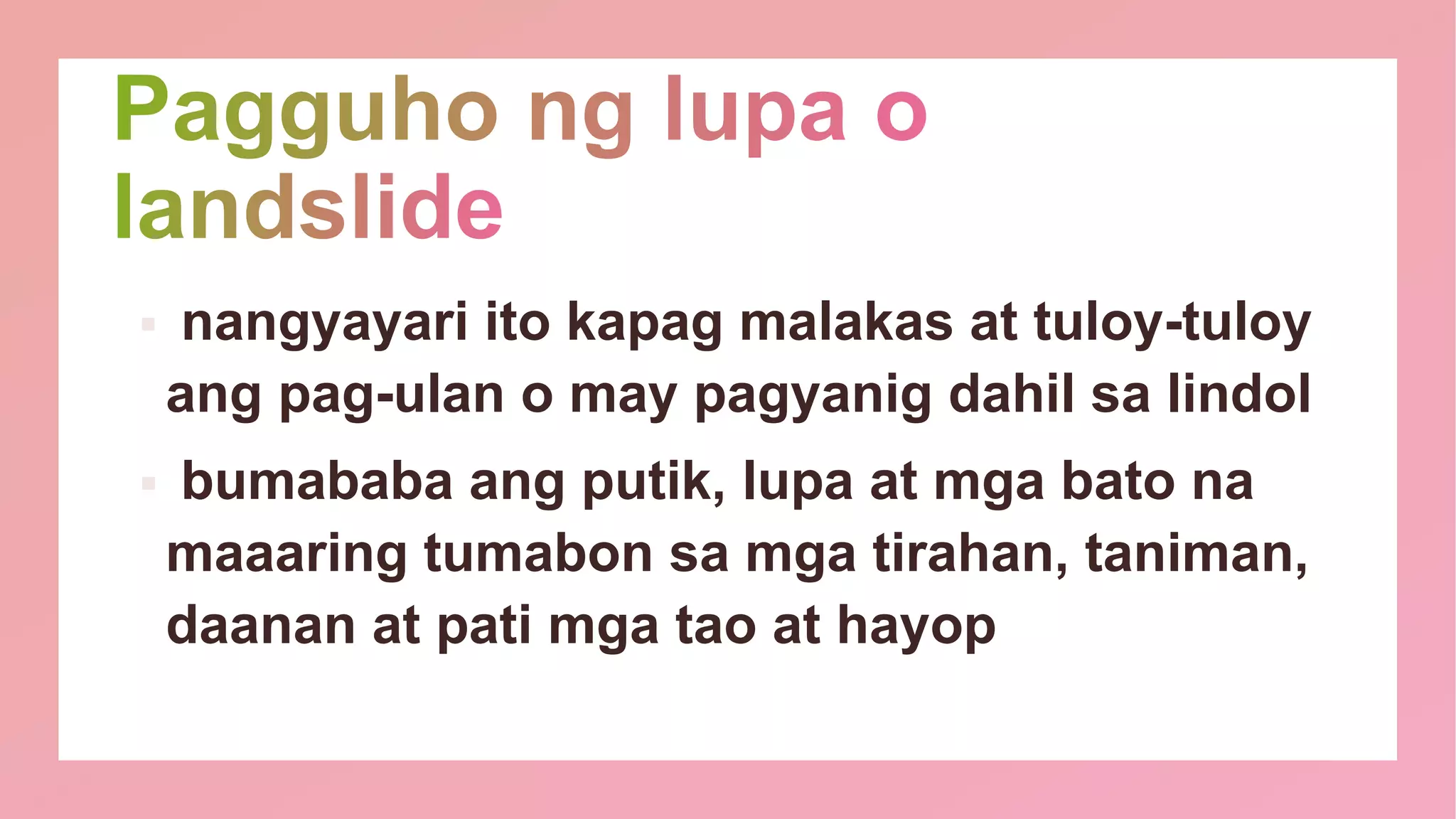 Mga Paghahanda sa mga Sakuna sa Aking Komunidad | PPTX