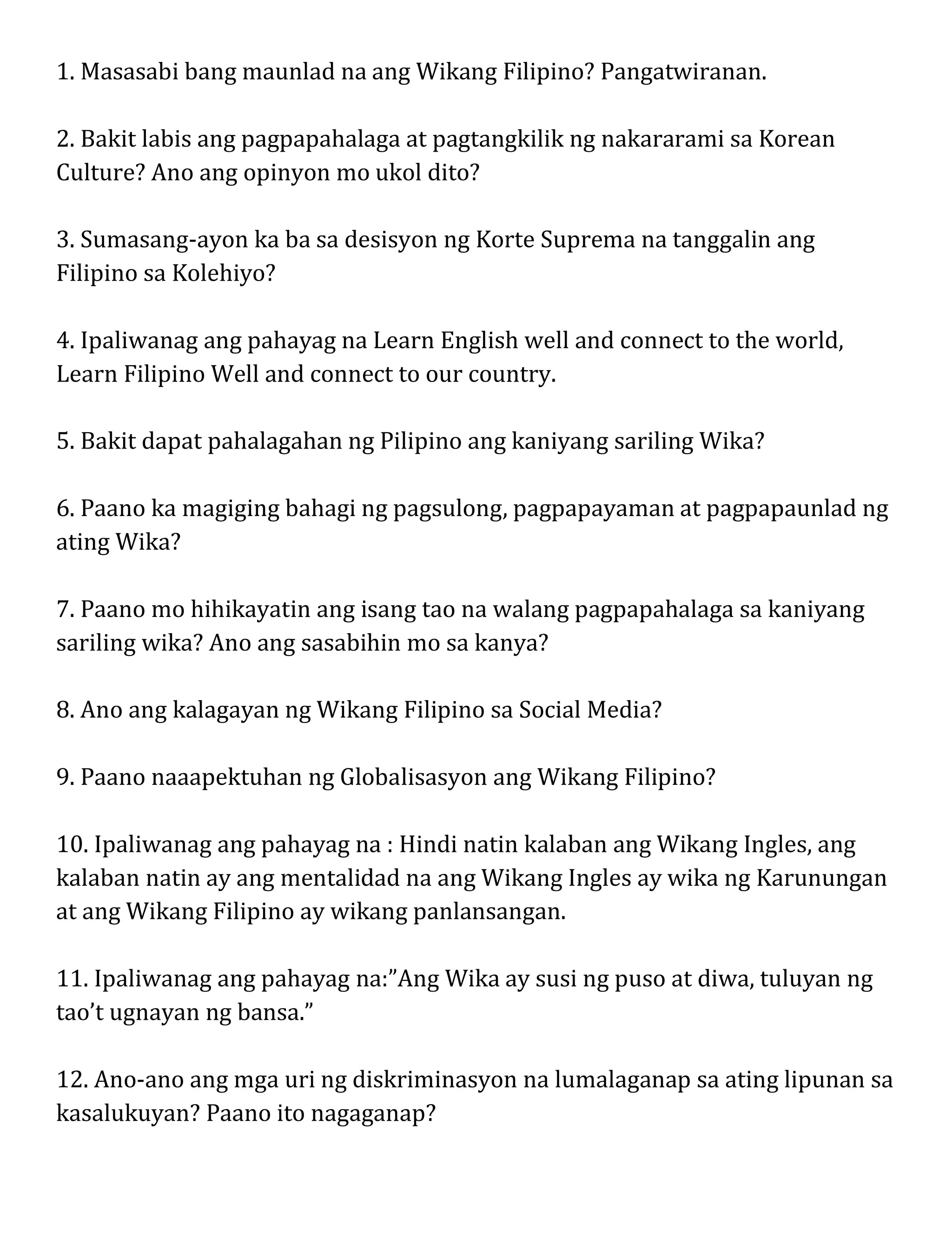 Mga paksa | PDF