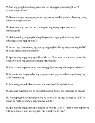 Mga paksa | PDF