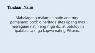 Mga Pamanang Pook | PPTX