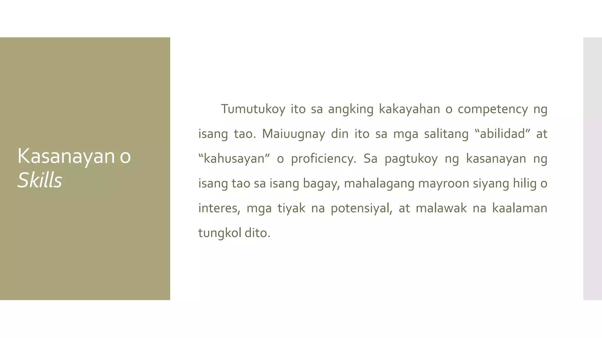 Mga Pamantayan sa Pagpili ng Kurso, Hanapbuhay o Negosyo Tungo sa ...