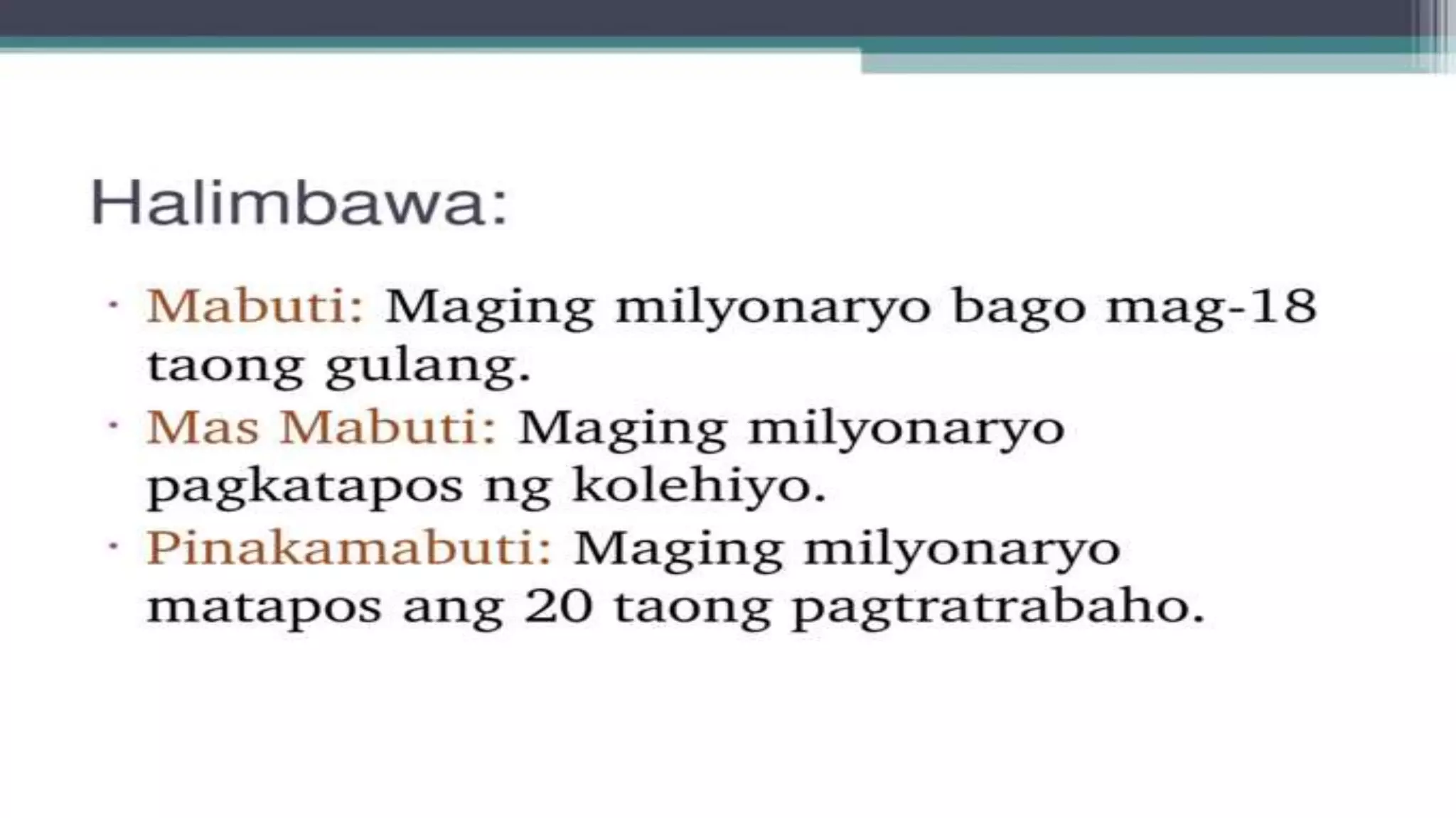 Mga pamantayan sa pagtatakda ng mithiin | PPTX