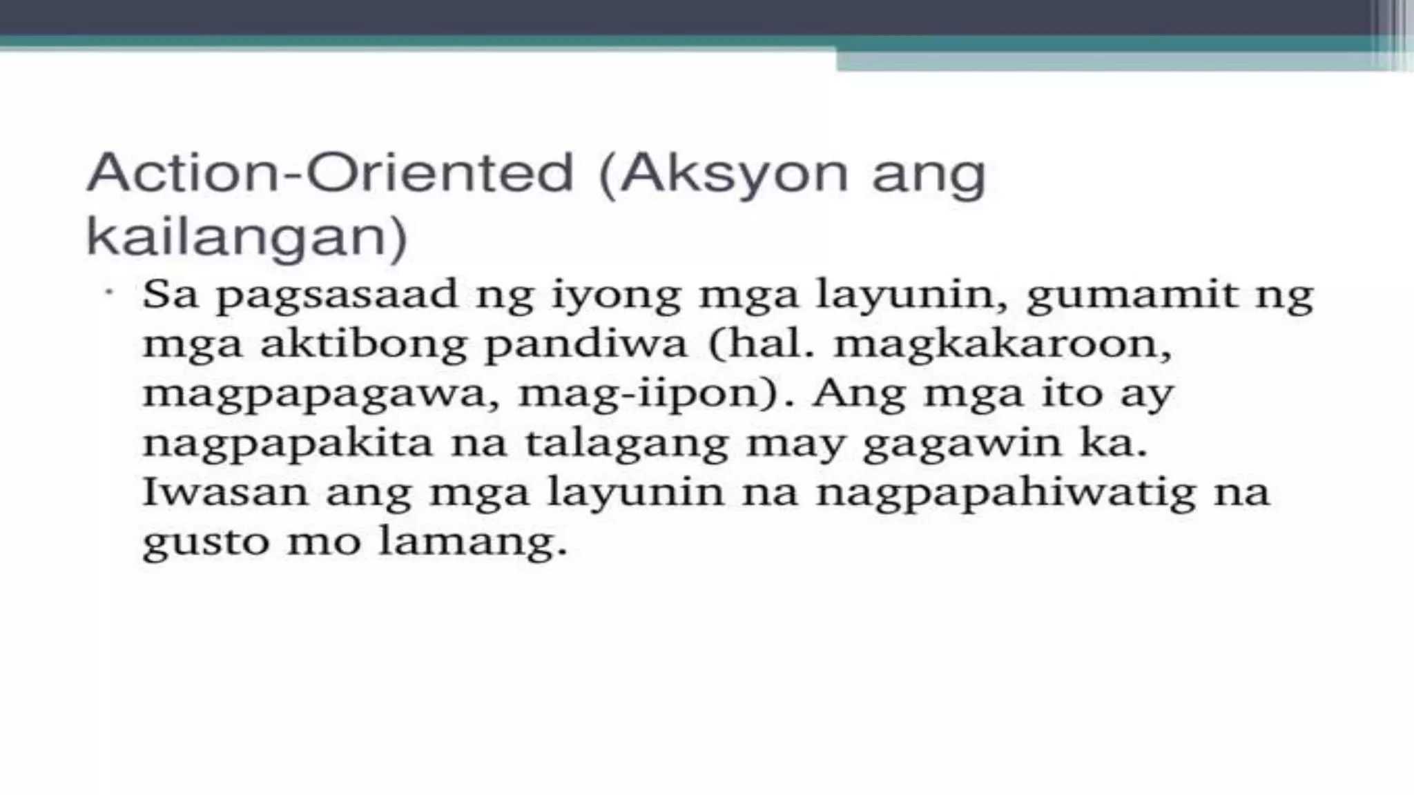 Mga pamantayan sa pagtatakda ng mithiin | PPTX