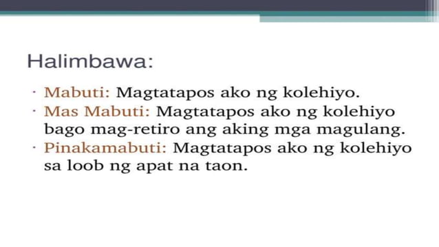 Mga pamantayan sa pagtatakda ng mithiin | PPTX