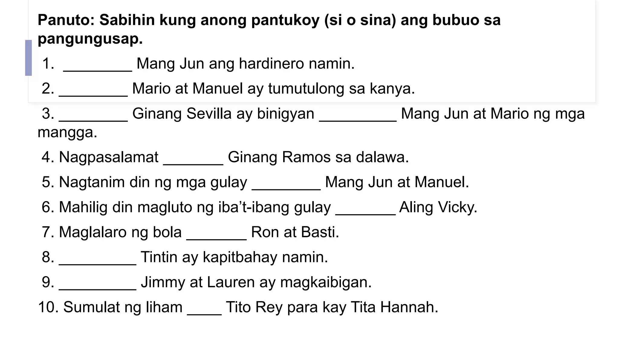 Mga Panandang Pantukoy | PPTX