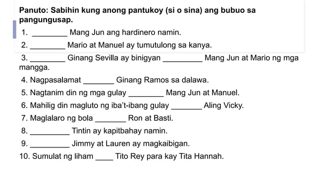 Mga Panandang Pantukoy | PPTX