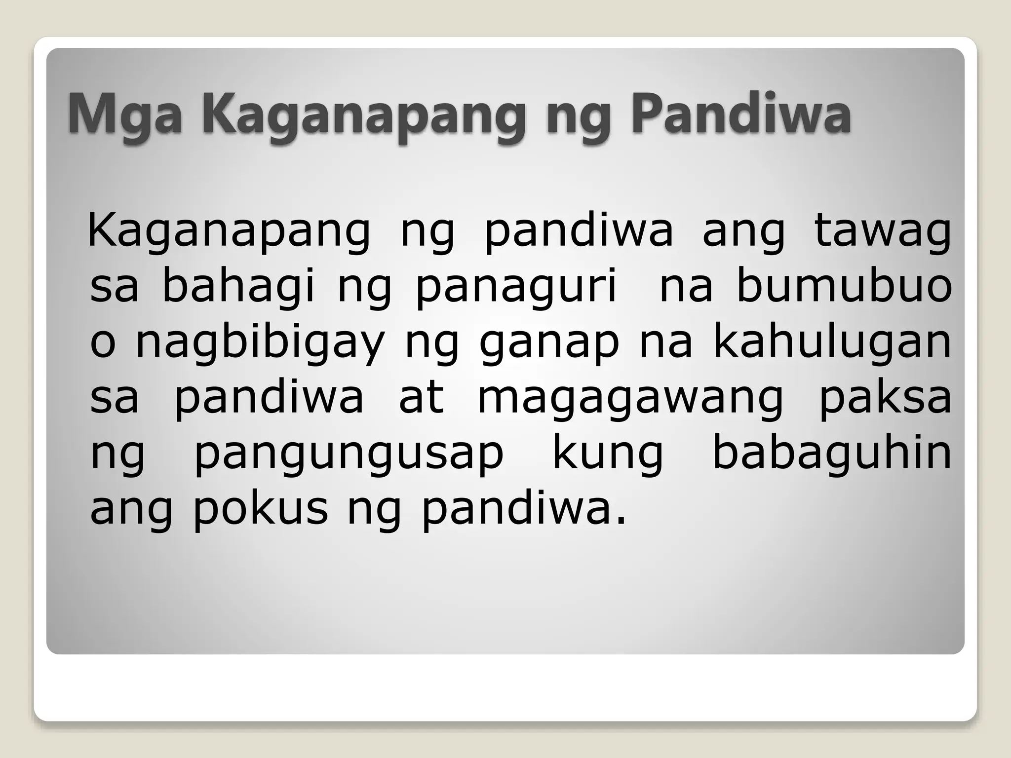 Pandiwa at mga uri nito. Pandiwa at mga g | PPTX