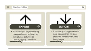 Mga Pang-Ekonomikong Ugnayan at Patakarang Panlabas na Nakakatulong sa ...