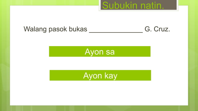 Mga pang ukol | PPTX