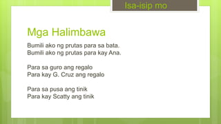 Mga pang ukol | PPTX