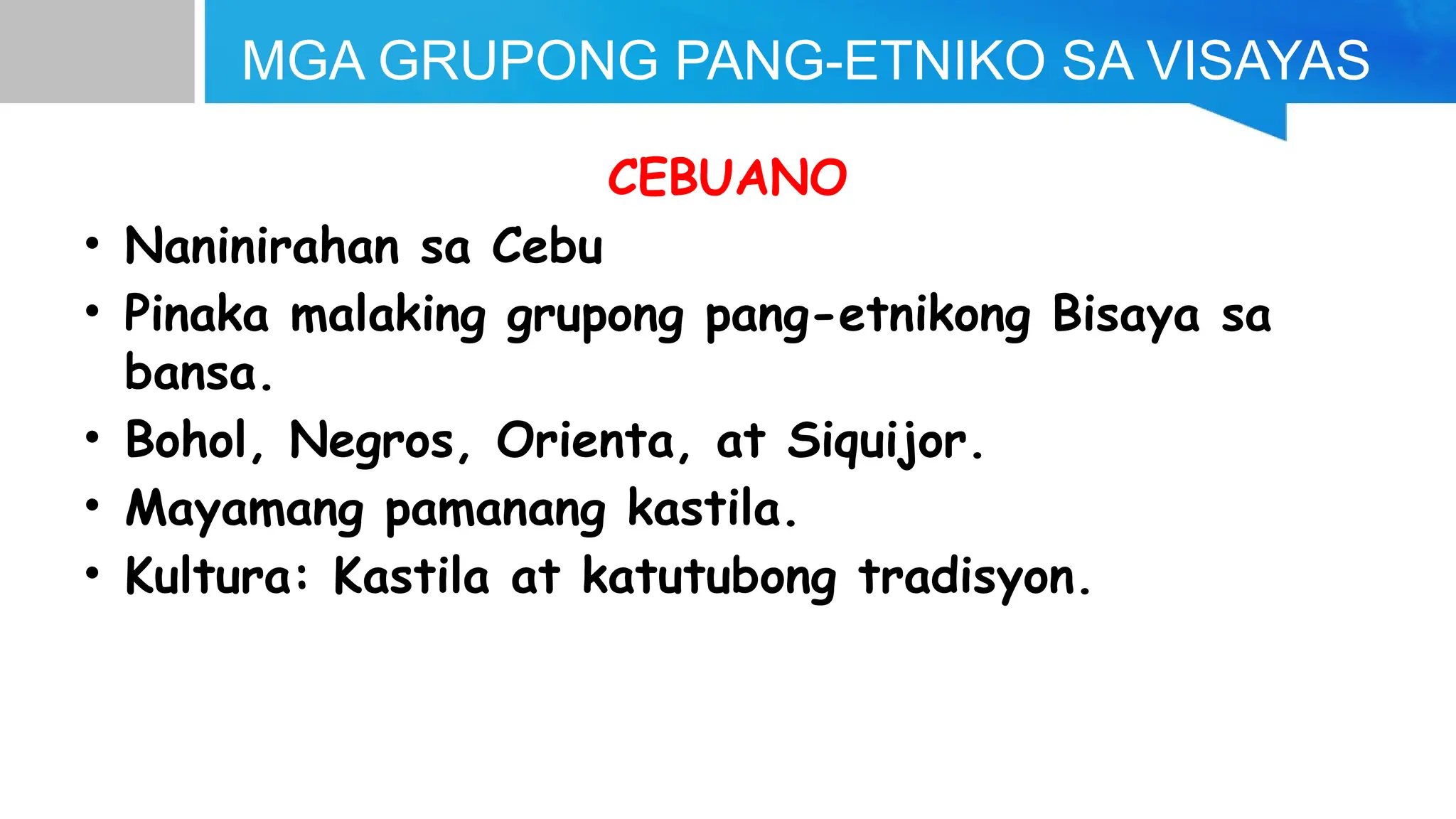 Ang Mga Pangkat etnikong Pilipino Grade 6 Araling Panlipunan | PPTX