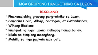 Ang Mga Pangkat etnikong Pilipino Grade 6 Araling Panlipunan | PPTX