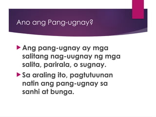 Mga_Pang_Ugnay_Sanhi_Bunga sa filipinopptx | PPTX