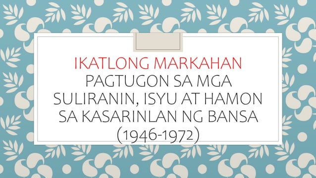 MGA PANGULO NG IKATLONG REPUBLIKA NG PILIPINAS.pptx