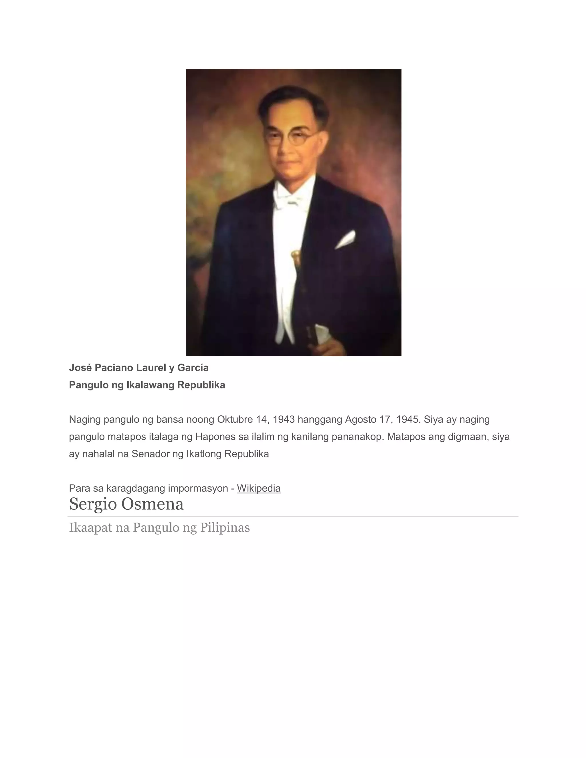 Mgapangulongpilipinas | DOCX