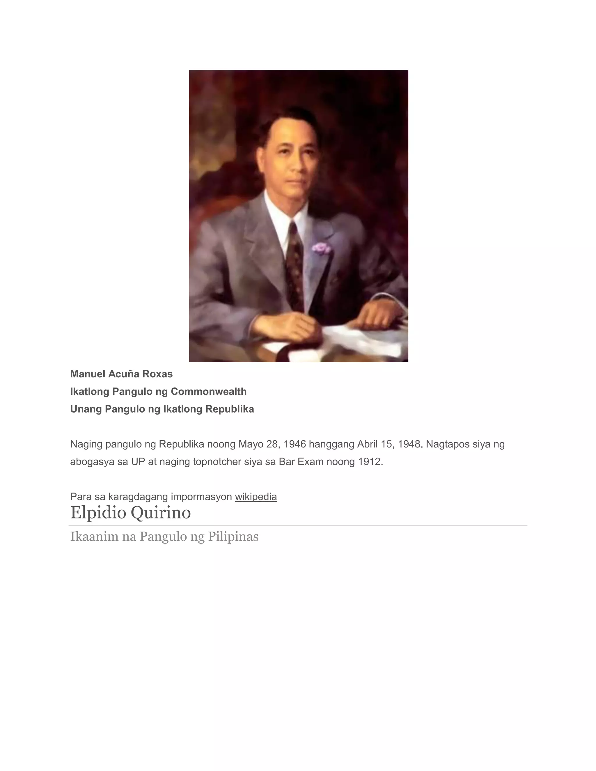 Mgapangulongpilipinas | DOCX