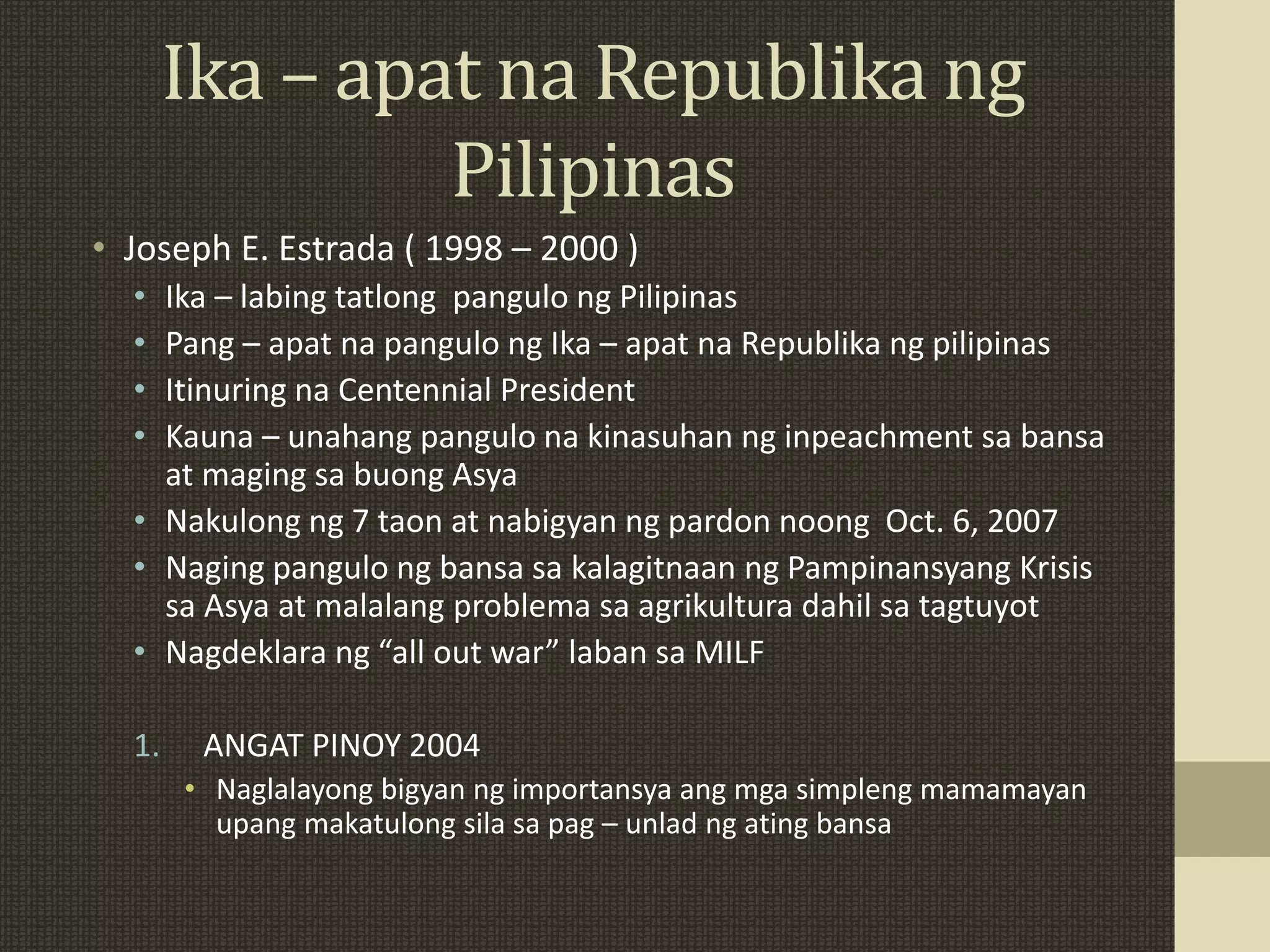 Mga Pangulo ng Pilipinas | PPTX