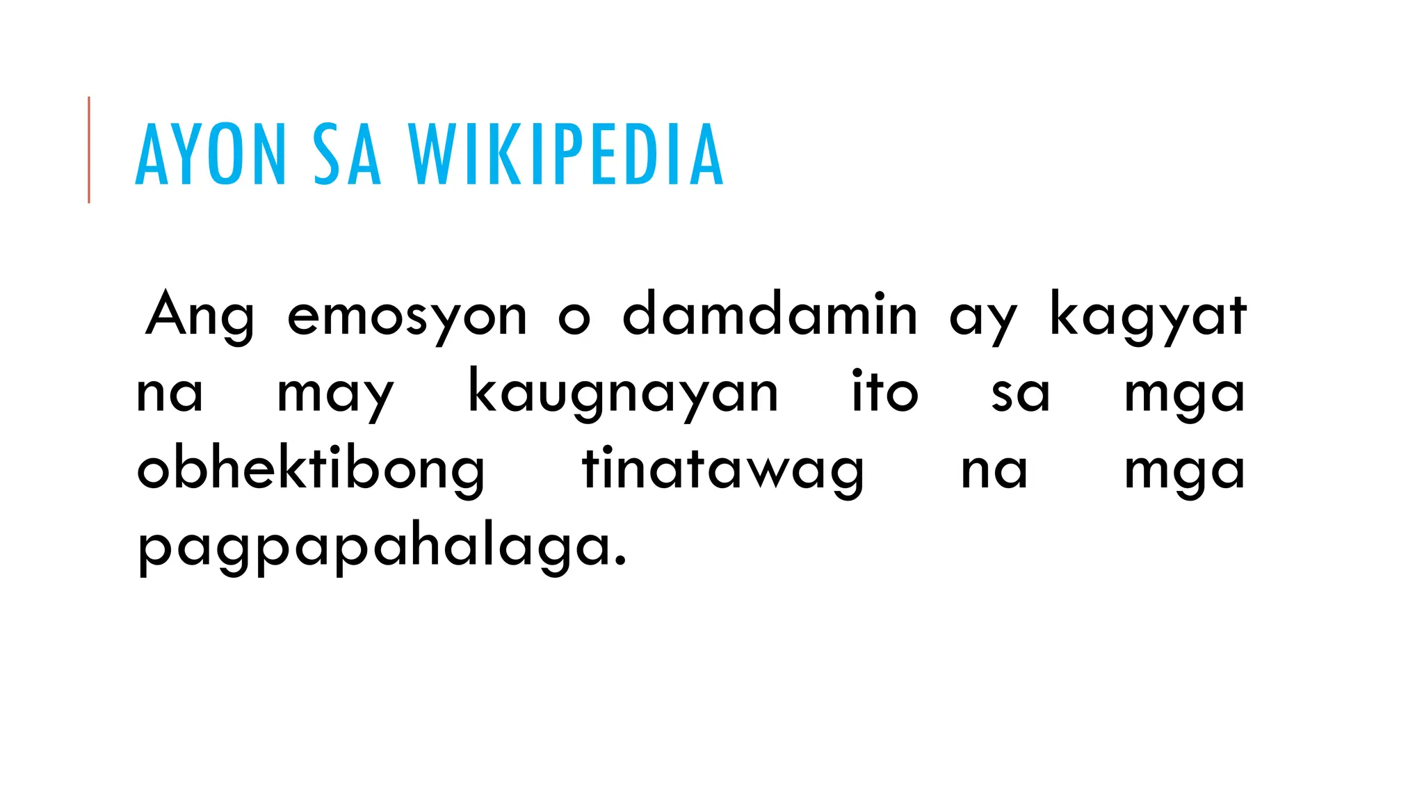 MGA PANGUNAHING EMOSYON NG TAO ESP 8 Q1 | PPT