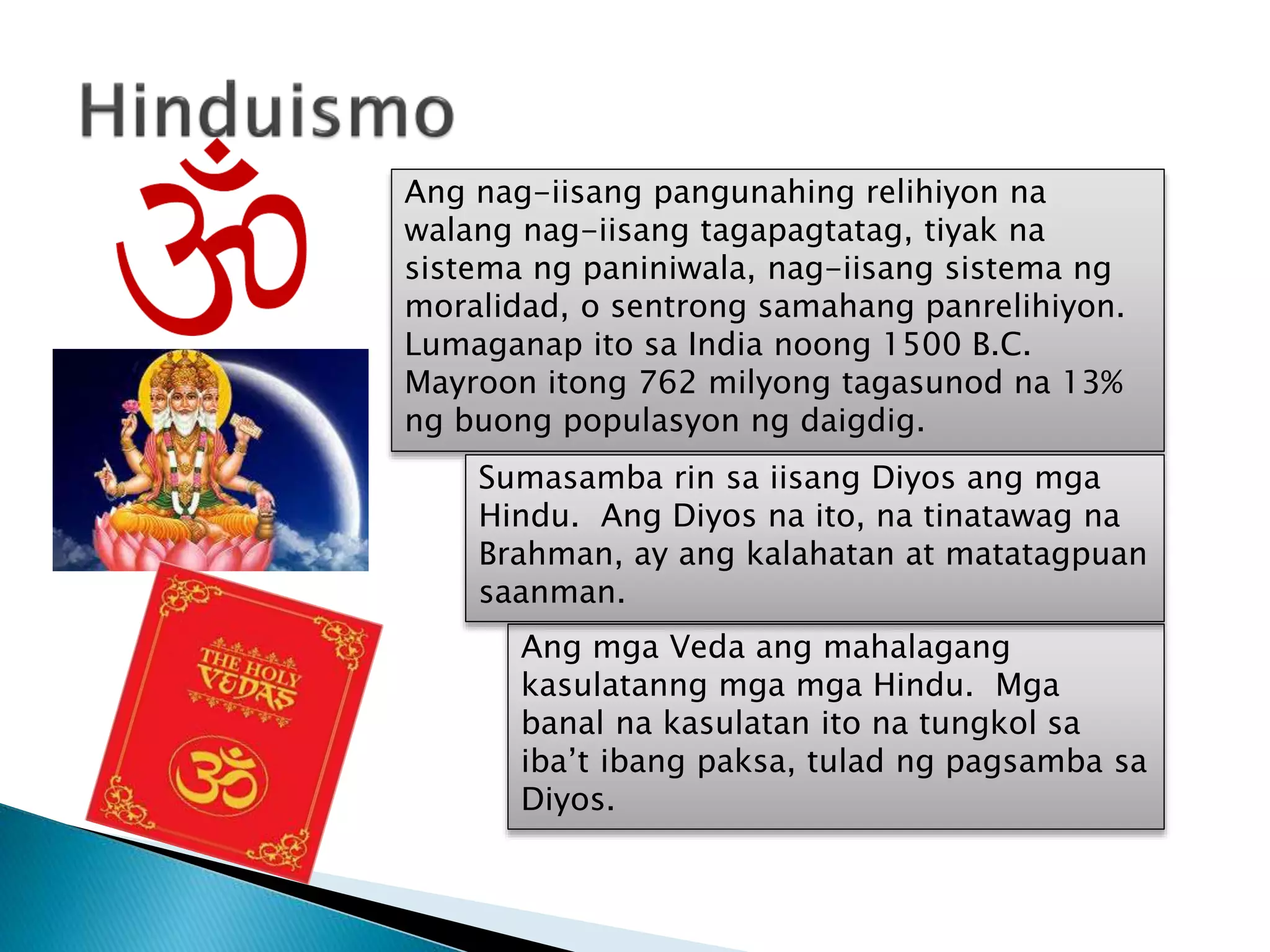 Mga pangunahing relihiyon sa mundo | PPTX